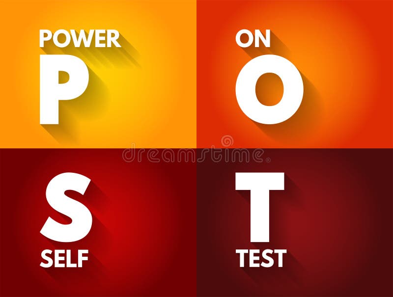 Postpower on Self Test Acronytechnology Framework Stock de ilustración ...