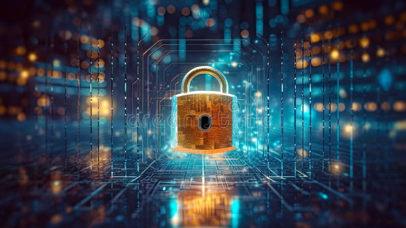 Concept of Digital Data Protection and Cyber Security. Stock ...