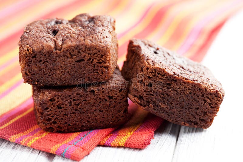 Postre De Los Brownie Del Chocolate Foto de archivo - Imagen de ...