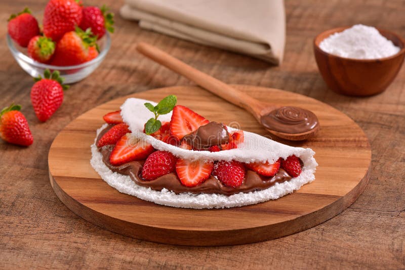 Postre dulce de la tapioca foto de archivo. Imagen de madera - 123237148