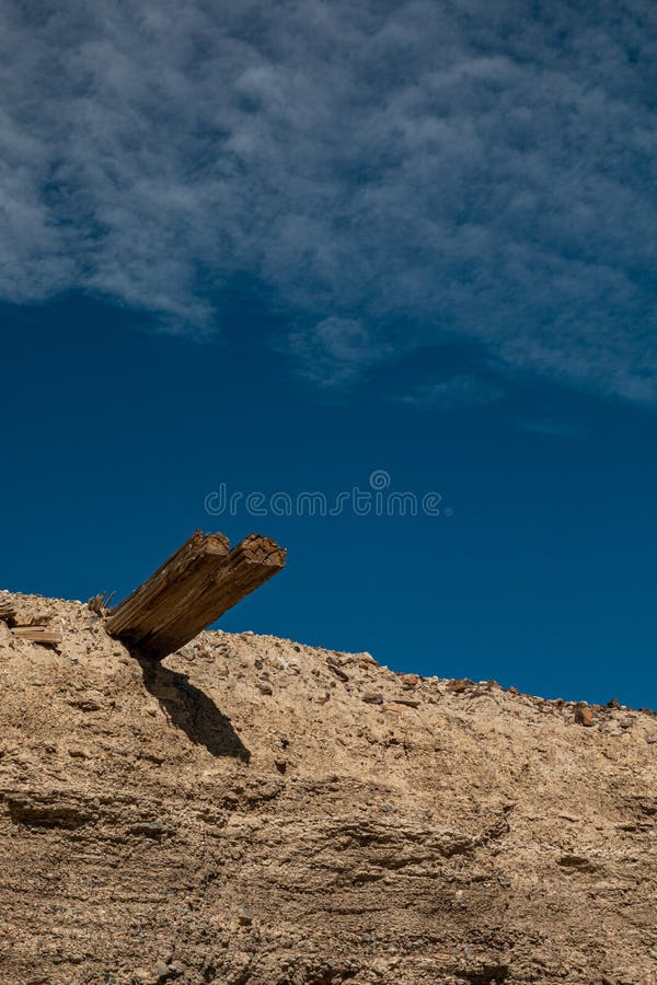 Posts in the Desert stock image. Image of geology, cloud - 229290315