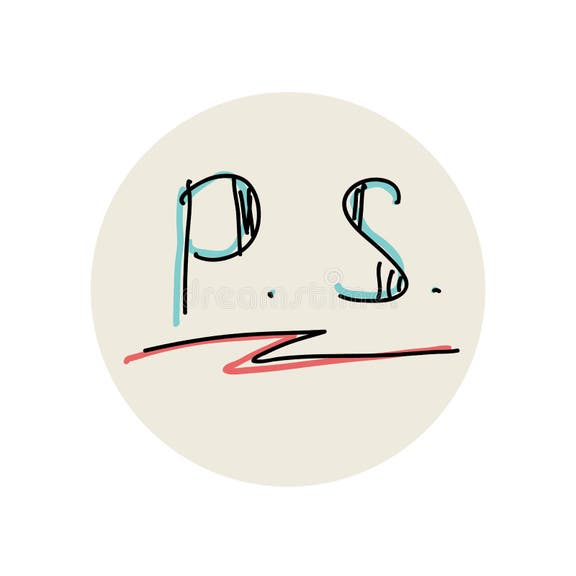 Postscript, Underlined by the Arrow. Vector Stock Vector - Illustration ...