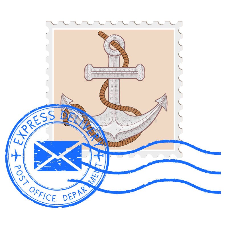 Schwarzer Runder Poststempel Des Kurierdiensts Verkratztes Postelement ...