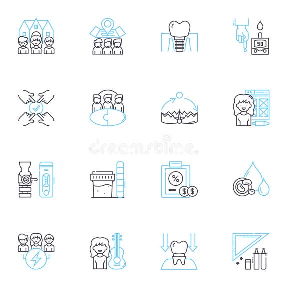 Posture Control Linear Icons Set. Alignment, Balance, Stability ...