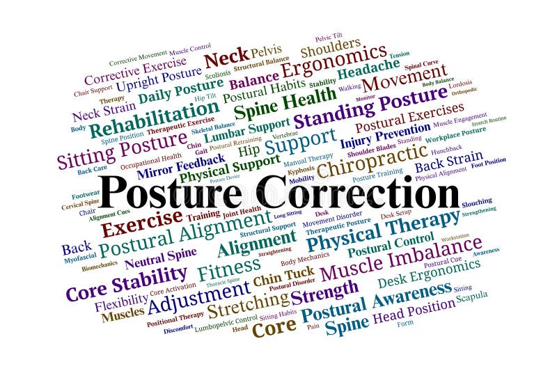 Posture Correction Word Cloud. Key Terms in Body Alignment, Therapy ...