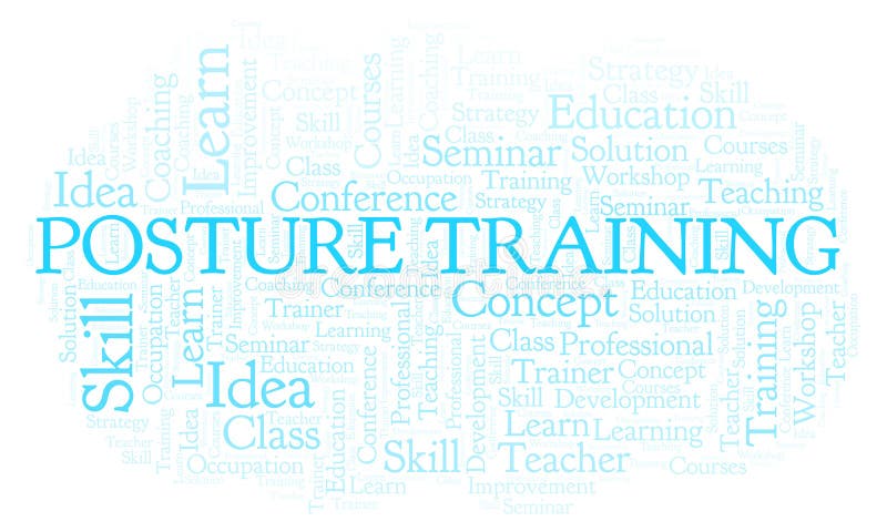 Posture Training Word Cloud. Stock Illustration - Illustration of ...