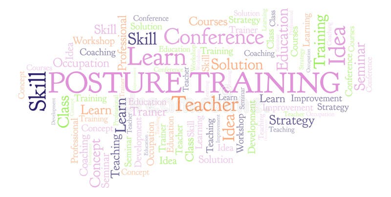 Posture Training Word Cloud. Stock Illustration - Illustration of ...