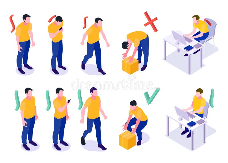 Good Postures Stock Illustrations – 95 Good Postures Stock ...