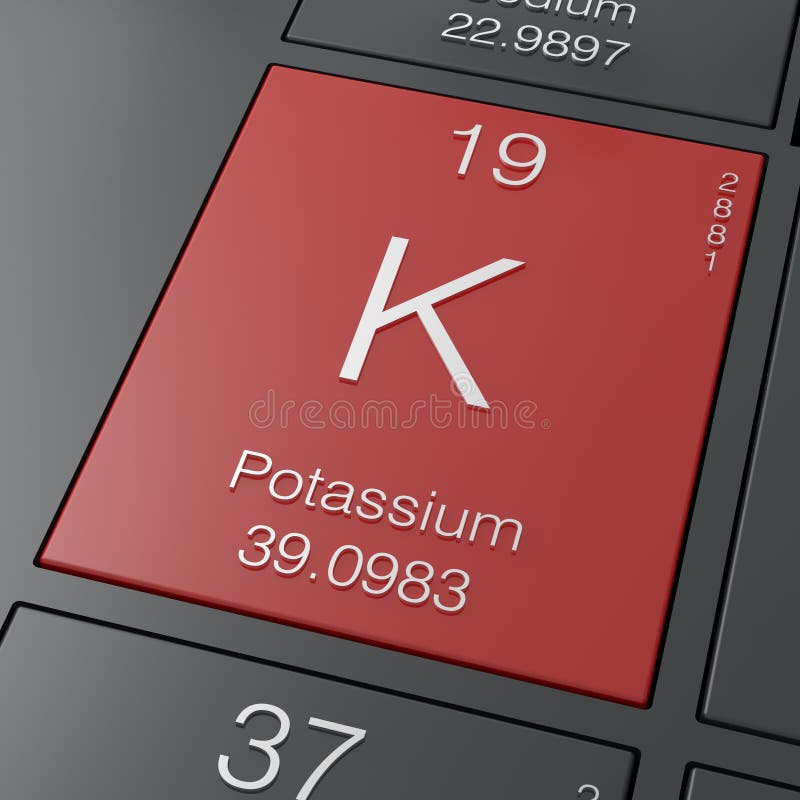 Potássio Da Tabela Periódica Ilustração Stock - Ilustração de elemento ...