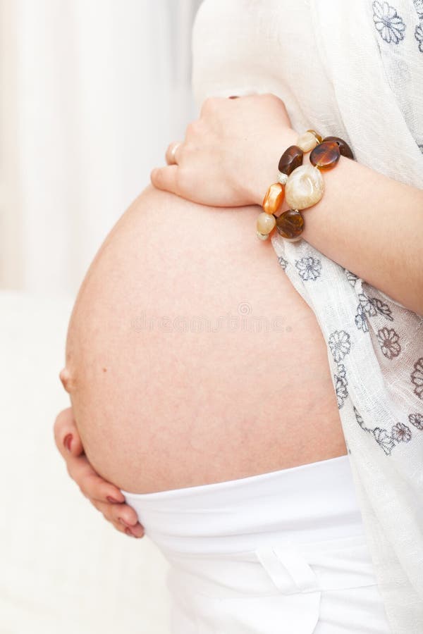 Pot-belly of the Pregnant Woman Stock Image - Image of prepared ...