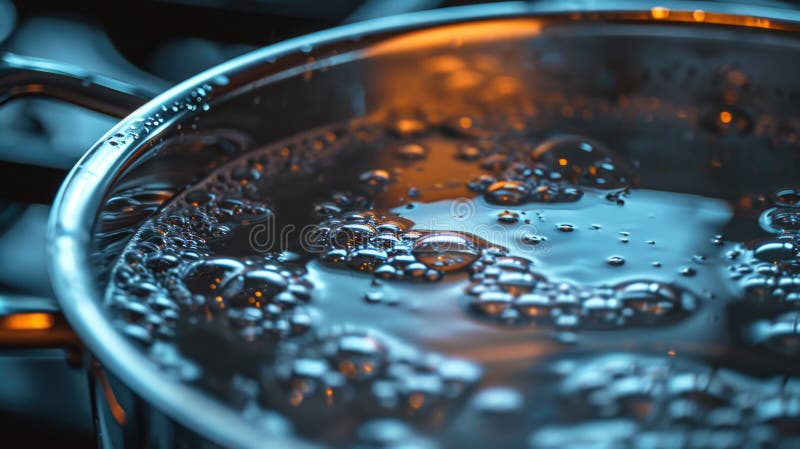 A Pot of Boiling Water on a Stove. Suitable for Cooking and Culinary ...
