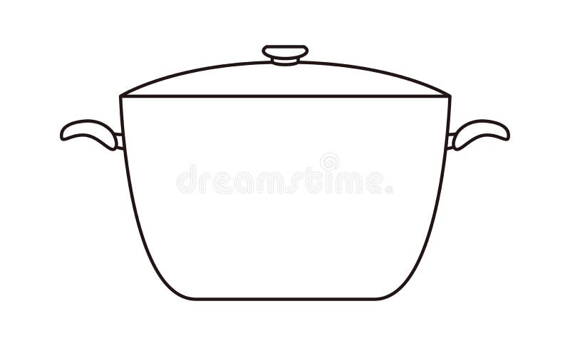 Pot with Cap Cooking Icon on White Background Stock Illustration ...