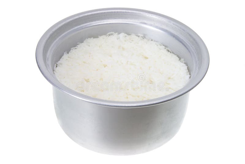 Pot of Cooked Rice stock photo. Image of boiled, cutout - 22003432