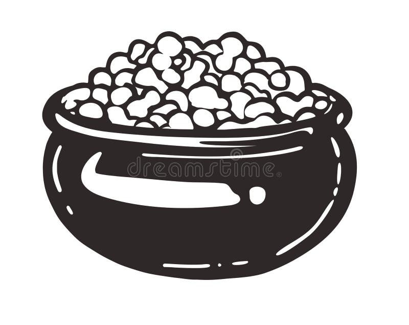 Pot with cottage cheese stock vector. Illustration of calcium - 196254754