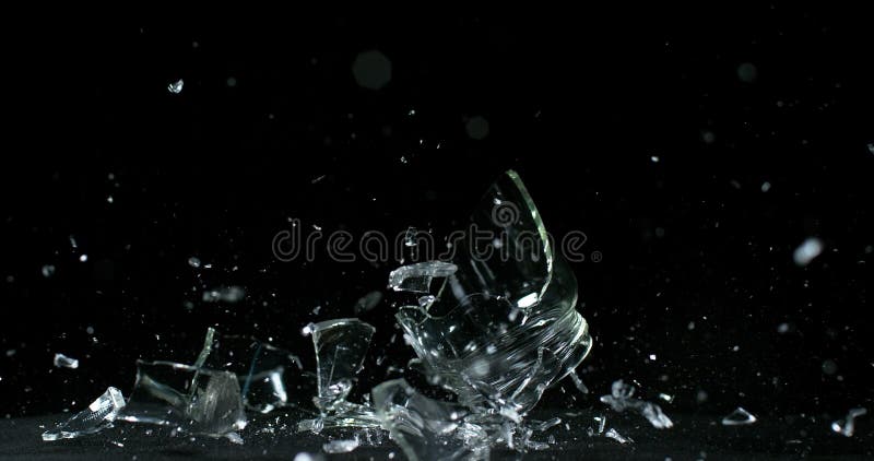 Pot Falling and Exploding on Black Background, Stock Video - Video of ...