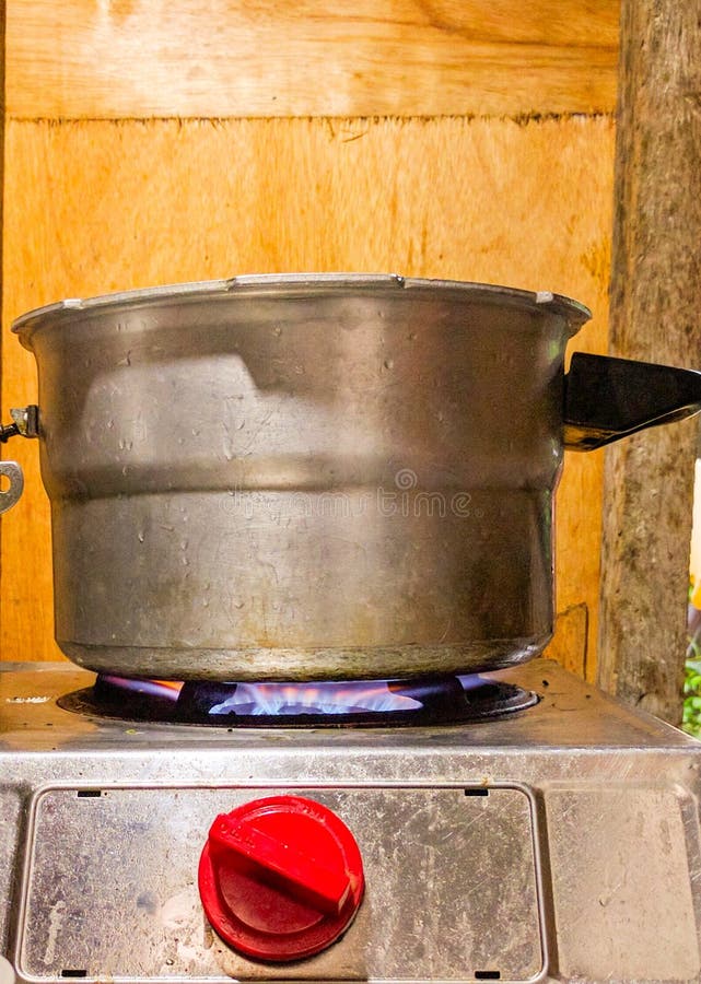 Pot on fire stock photo. Image of stove, warm, medium - 77026484