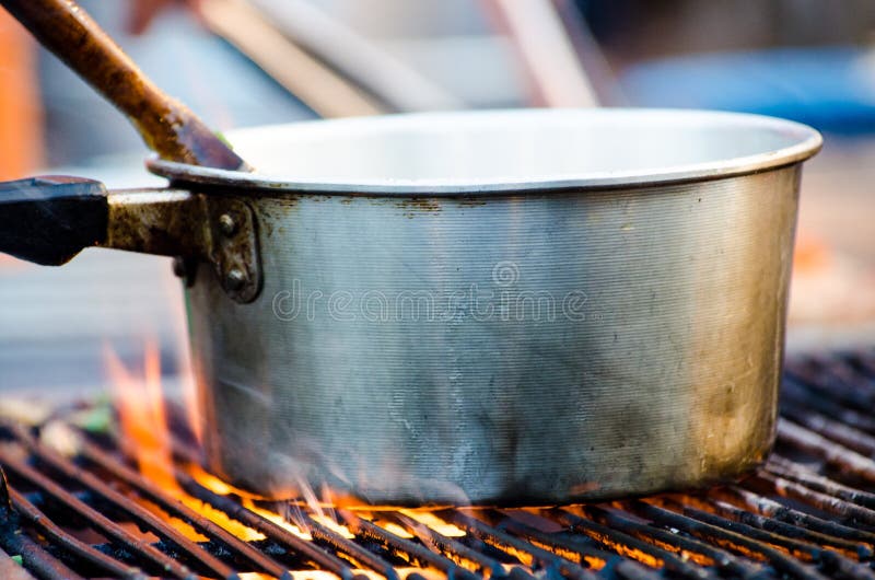 Pot on the fire stock photo. Image of cook, energy, food - 38616564