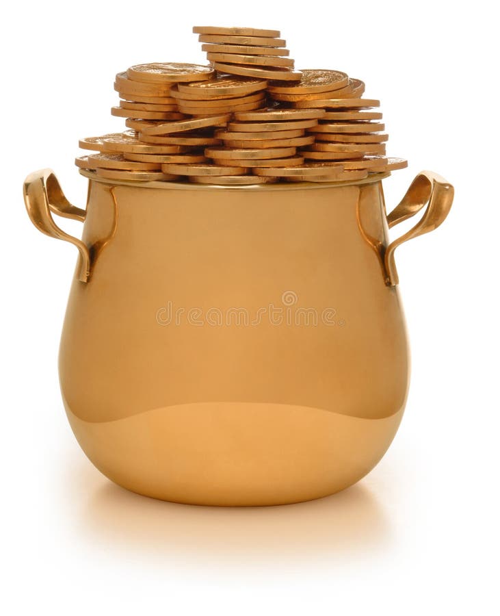 Pot of gold stock image. Image of goal, money, brew, magic - 1143373