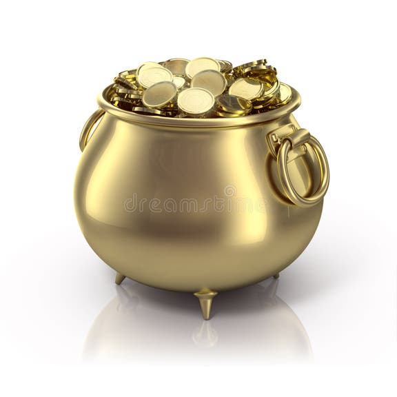 Pot of gold stock illustration. Illustration of saint - 12559087