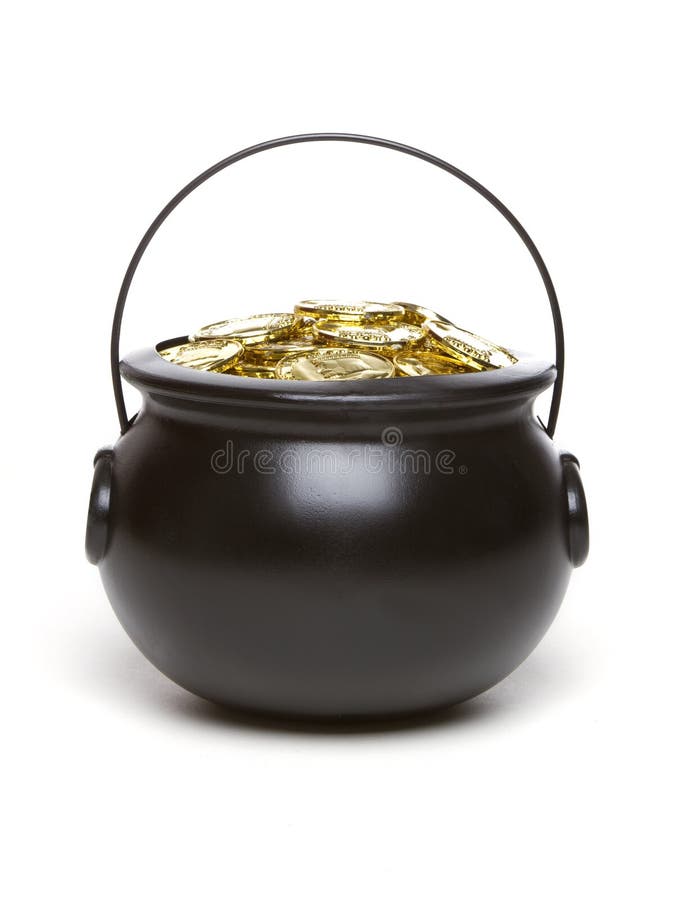 Isolated Pot of Gold stock photo. Image of irish, gold - 13117810