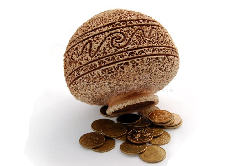 Pot of gold stock photo. Image of bowl, isolated, jackpot - 4870508