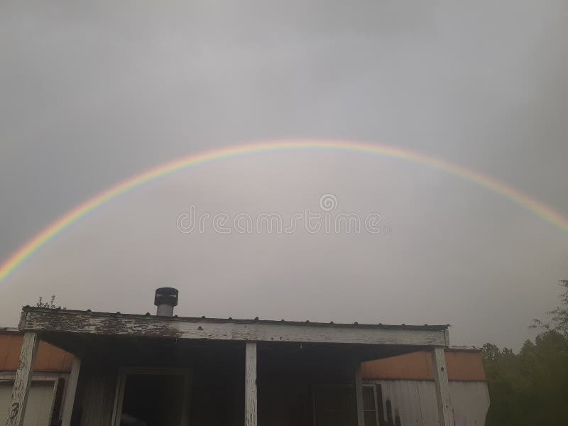 The Pot of Gold Over the Rainbow ðŸŒˆ Rain Stock Image - Image of ...