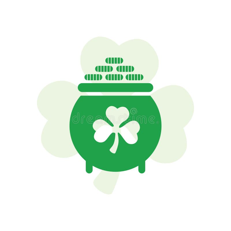 Pot of Gold. Vector Illustration Decorative Design Stock Vector ...