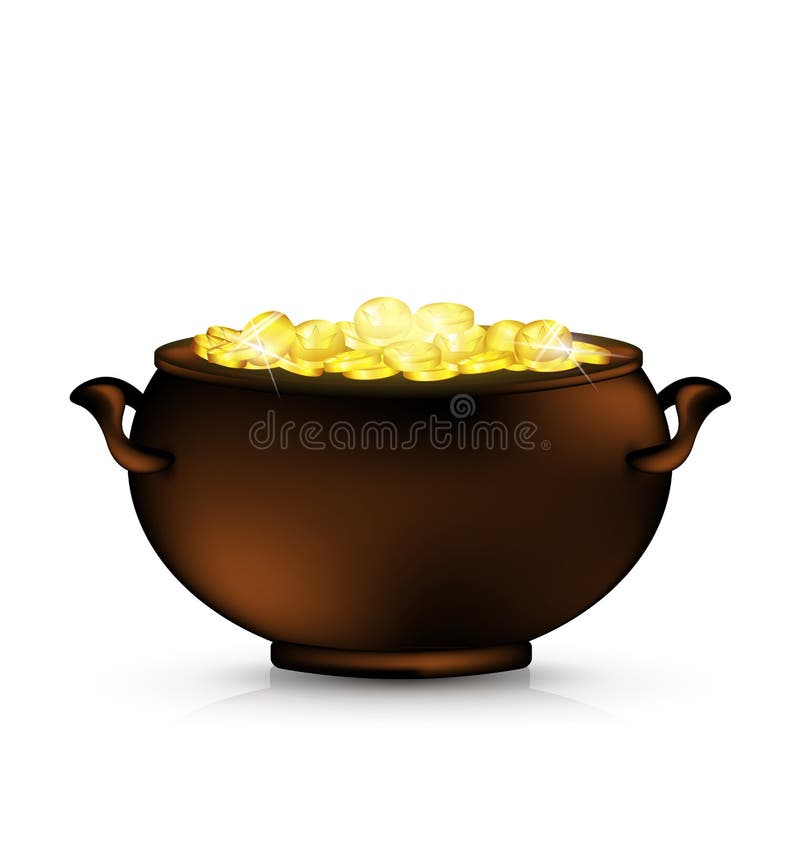 Pot of Gold stock photo. Image of shape, party, leaf - 28942734