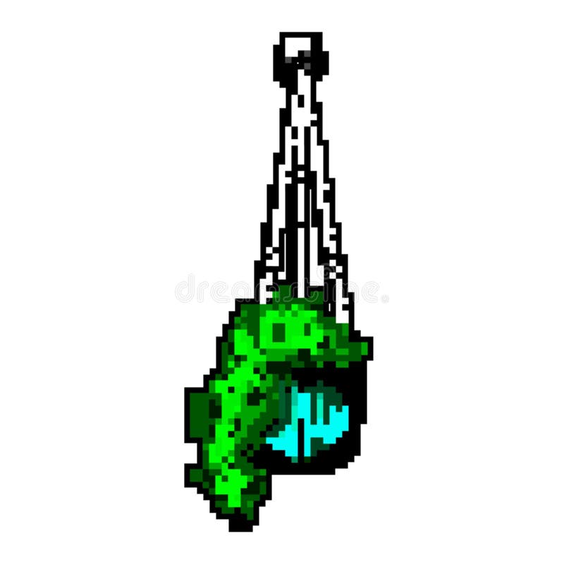 Pot Hanging Planter Game Pixel Art Vector Illustration Stock Vector ...