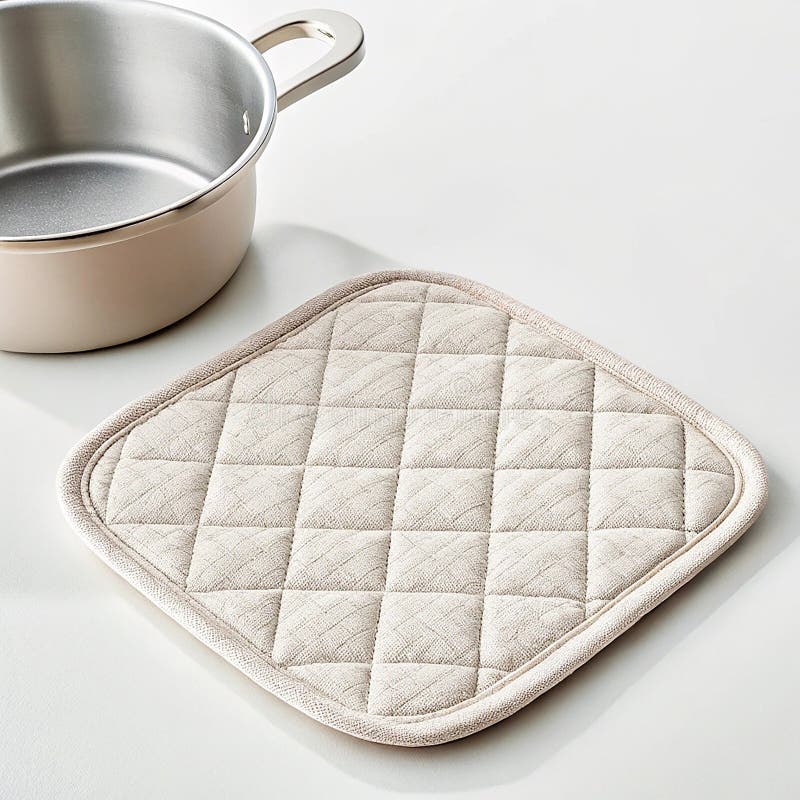Pot Holder with Quilted Texture on White Background Stock Illustration ...