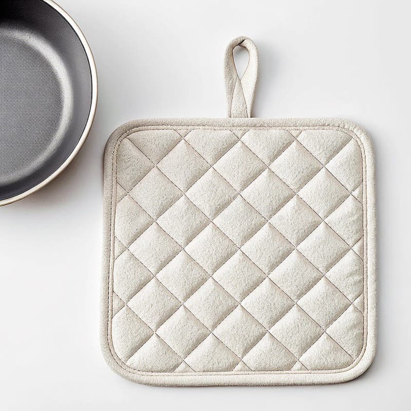 Pot Holder with Quilted Texture on White Background Stock Illustration ...