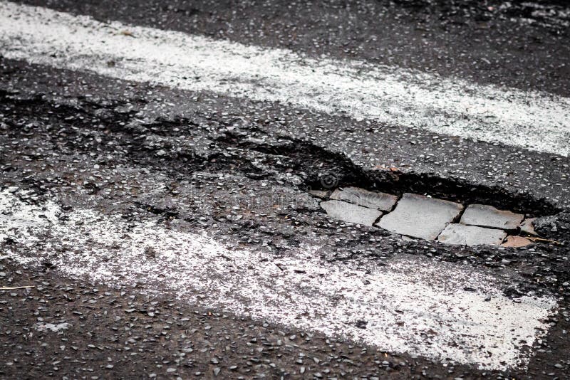 Pot hole stock photo. Image of crossing, floor, asphalt - 53676912
