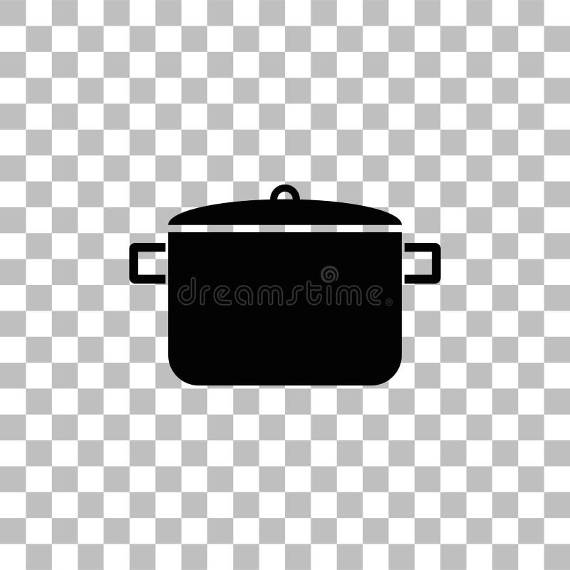 Pot icon flat stock vector. Illustration of handle, stove - 149210303