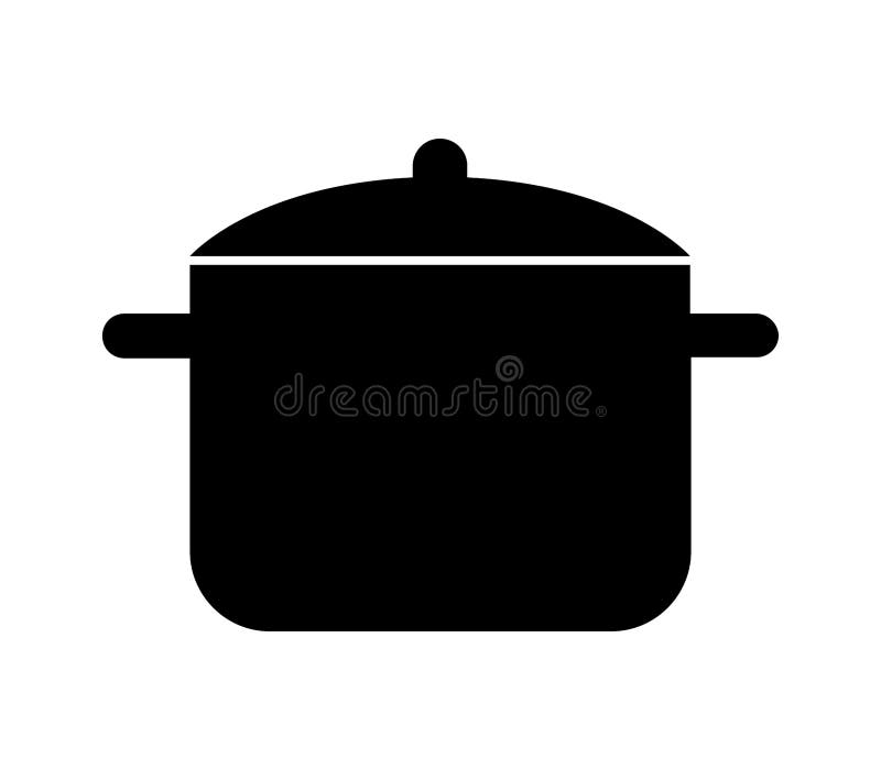 Pot Icon Illustrated in Vector on White Background Stock Illustration ...