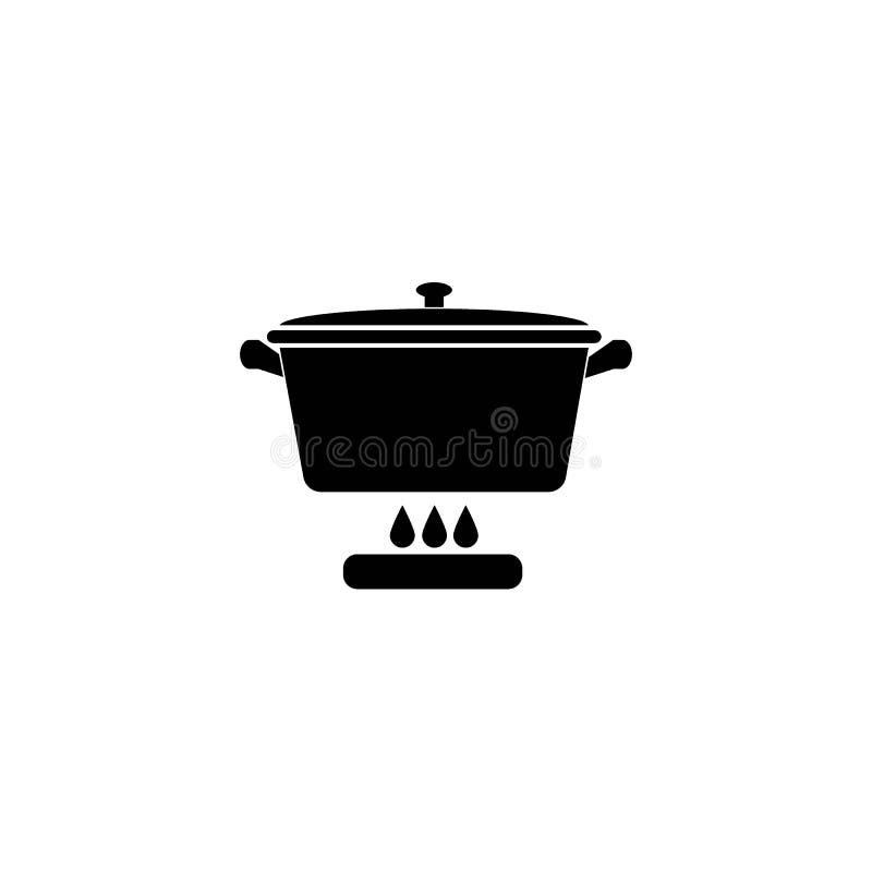 Pot Icon Logo Vector Design Stock Illustration - Illustration of soup ...