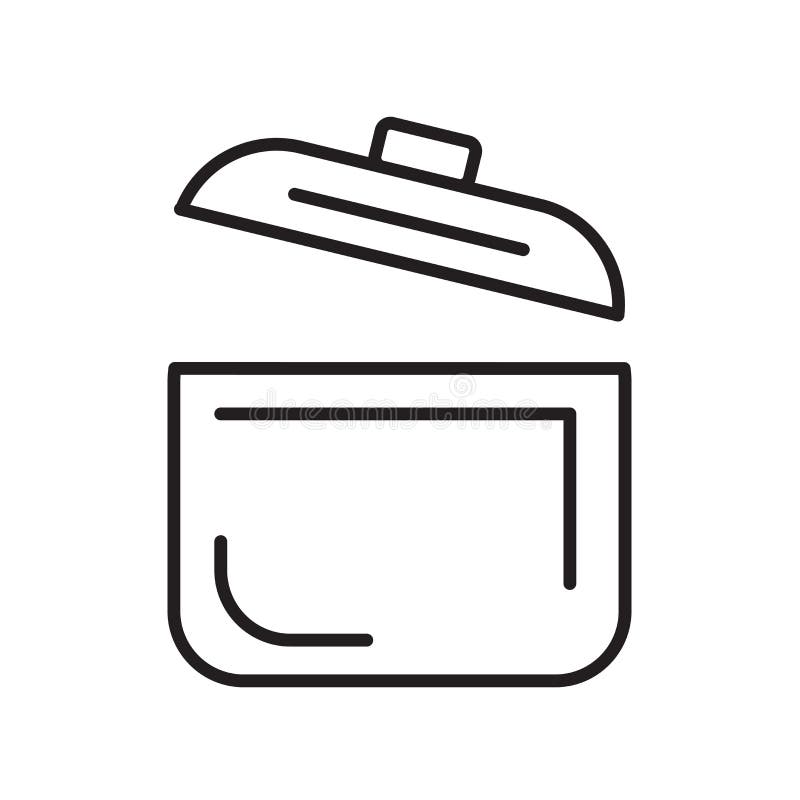 Pot Icon Vector Isolated on White Background, Pot Sign , Thin Line ...