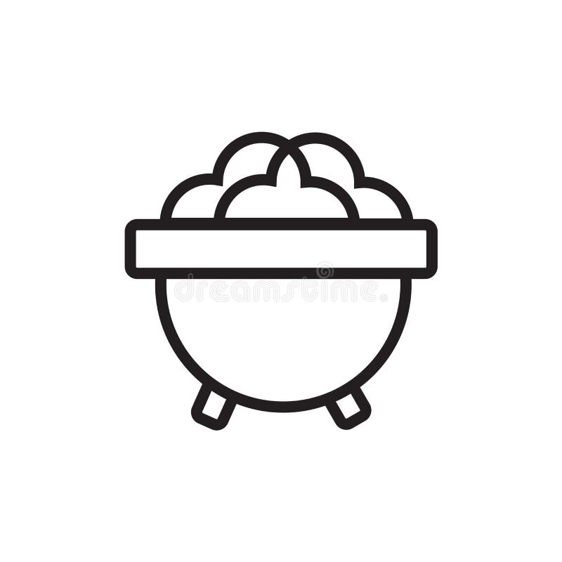 Pot Icon Vector Sign and Symbol Isolated on White Background Stock ...