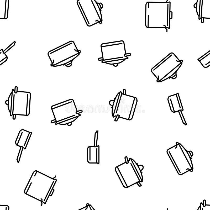 Pot Kitchen Food Pan Cooking Vector Seamless Pattern Stock Illustration ...
