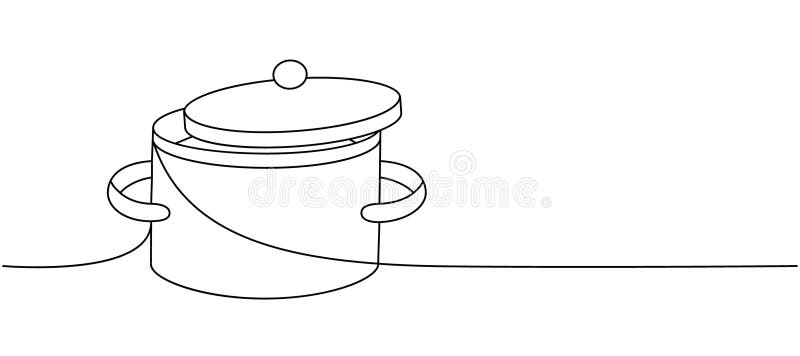 One Line Drawing Saucepan Stock Illustrations – 49 One Line Drawing ...