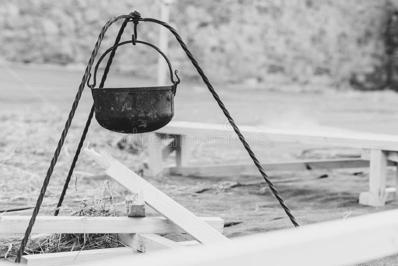 Pot over the fire stock photo. Image of hike, adventure - 120451510