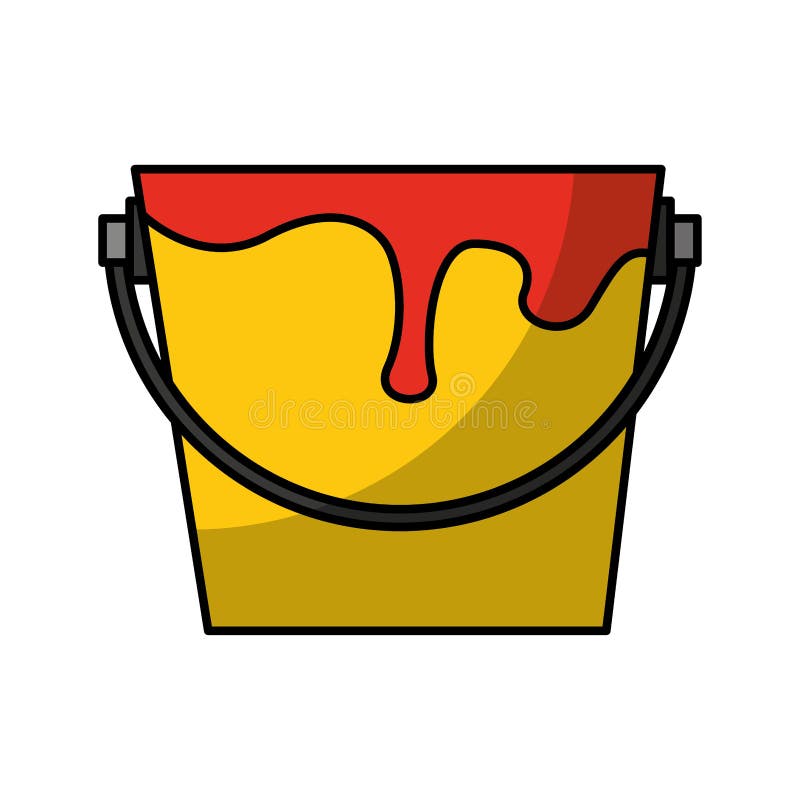 Pot paint isolated icon stock vector. Illustration of drop - 86790051