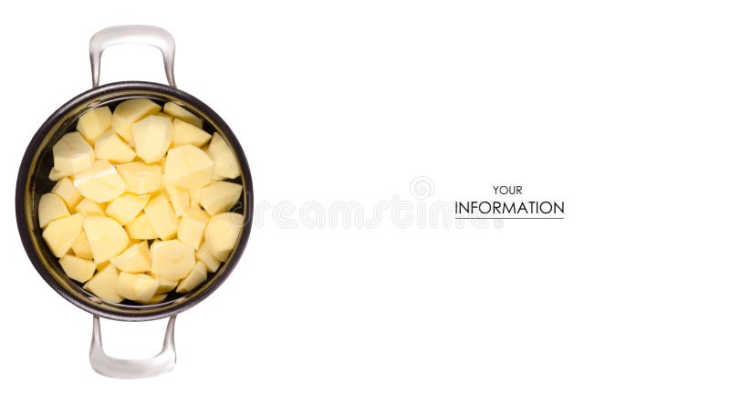 A Pot of Peeled Potatoes Pattern Stock Image - Image of meal, object ...