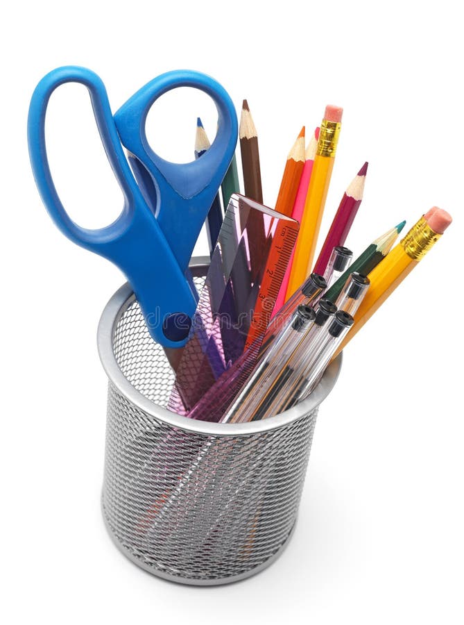 Pot and Pencils stock photo. Image of business, office - 44727710
