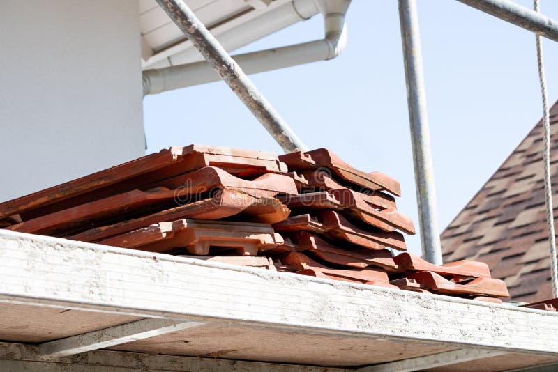 Pot Roof on a Hose Construction Site Stock Image - Image of built ...