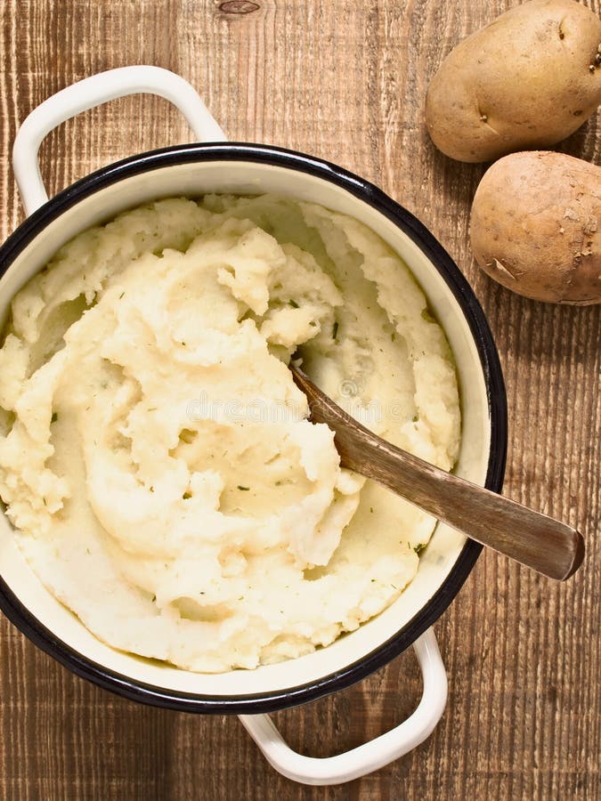 Pot of rustic mash potato stock image. Image of carbohydrate - 47180291