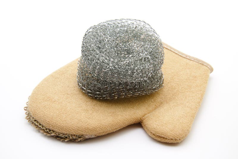 Pot scratch on glove stock photo. Image of bale, zinc - 30297616