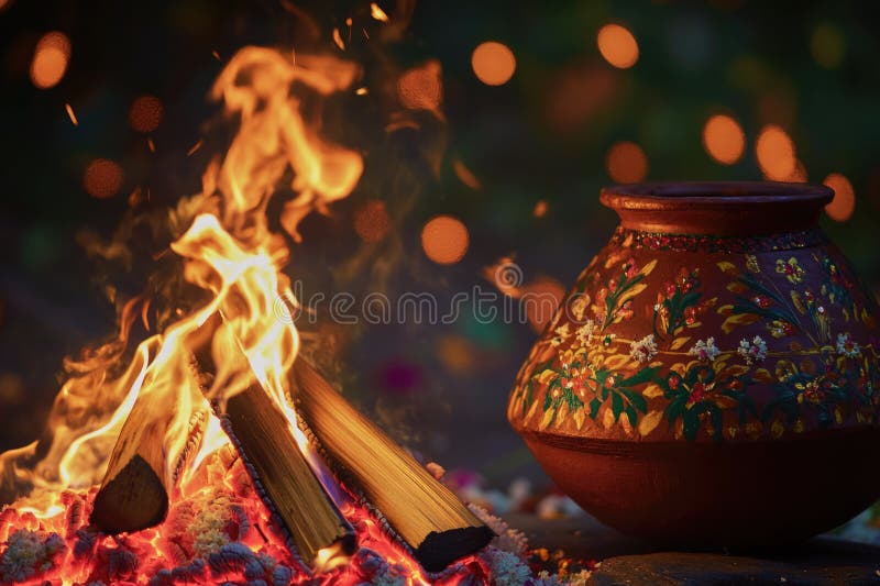 A Pot Sits on Top of a Fire Pit, Ready for Cooking Stock Photo - Image ...