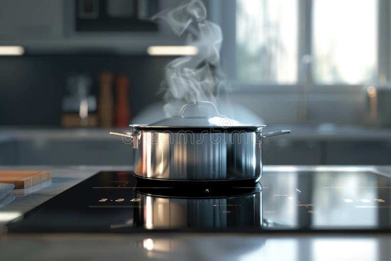 A Pot on a Stove with Steam Rising from it, Perfect for Cooking or ...