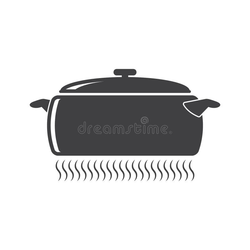 Pot on a Stove. Vector Illustration Decorative Design Stock Vector ...