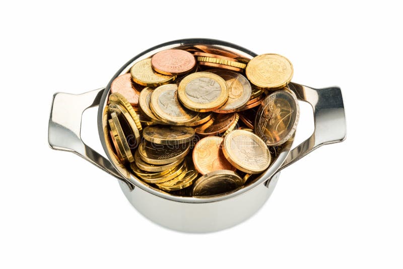 Pot van Geld stock afbeelding. Image of instrument, genaturaliseerd ...